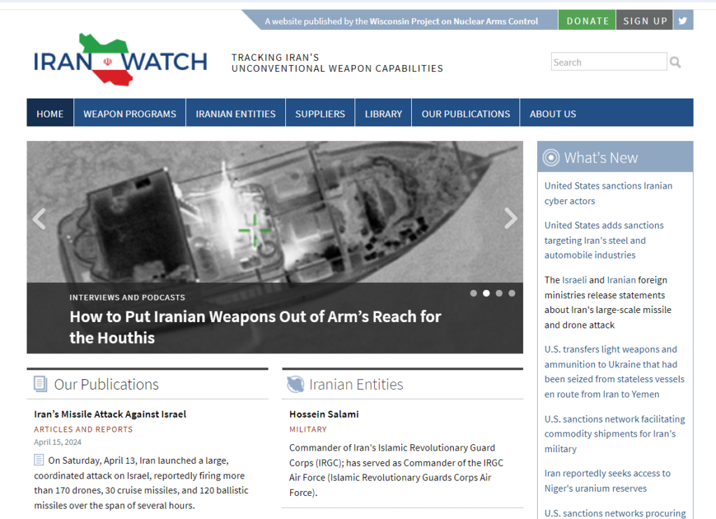 Iran Watch – Wisconsin Project on Nuclear Arms Control